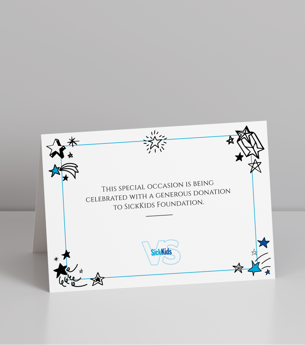Star Tent Cards + Certificate by SickKids Patient Brier – SickKids Shop